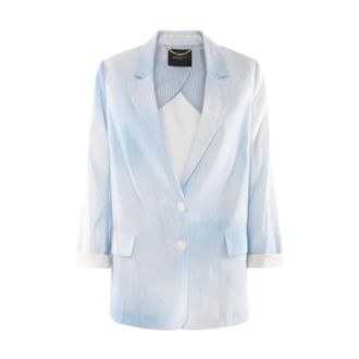 Nenette Femme, Vestes, Bleu, Taille: 46 FR Blazer crois&eacute; avec effet ombr&eacute; et revers en pointe