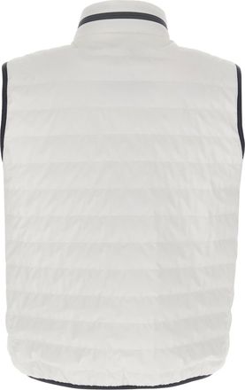 Brunello Cucinelli Logo-Embroidered Down Vest - White
