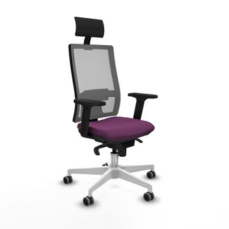 Piqueras y Crespo Schreibtischstuhl mit Gummir&auml;dern von Horna mit 2D-Armlehnen, h&ouml;henverstellbarer Lendenwirbelst&uuml;tze und festem Kopfteil, ausgestattet mit 5 Positionen