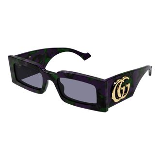 Gucci Rechteckige Sonnenbrille - - Accessories - Damen - Braun - 53 MM