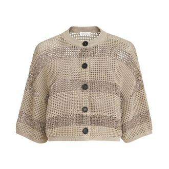 Brunello Cucinelli Damen, Strickwaren, Beige, LGr&ouml;&szlig;e