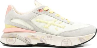 Premiata Femme, Chaussures, Beige, Taille: 38 EU Moerund Nylon and Suede Baskets