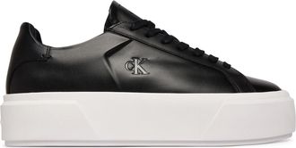 Calvin Klein Sneakers Calvin Klein Flatform Lace Up Lth YW0YW01928 Schwarz