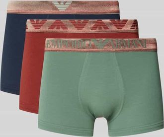 Emporio Armani Slim Fit Trunks aus Baumwoll-Mix im 3er-Pack