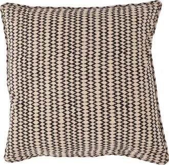 Guru Shop Kissenbezug Blockdruck, Kissenh&uuml;lle mit Ikatmuster, Dekokissen Bezug mit Traditionellem Design 50x50 cm - Muster 7, Baumwolle