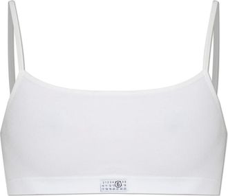 Maison Margiela Femme, Sous-v&ecirc;tements, Blanc, Taille: 38/40 FR Ribbed Bra