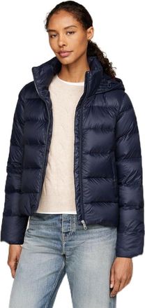 Tommy Hilfiger Damen Steppjacke Down Casual Jacket mit Kapuze, Blau (Desert Sky), XXS