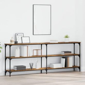 vidaXL Table console avec &eacute;tag&egrave;re Bois Ancien 200 x 29 x 75 cm Vidaxl
