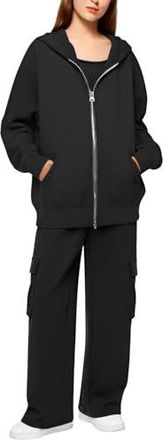 Generic Co Ord Ensembles pour femme T-shirt &agrave; manches courtes et col en V fin pouvant &ecirc;tre port&eacute; comme v&ecirc;tement dext&eacute;rieur, v&ecirc;tements de maison, ensemble de p