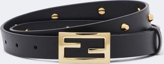 Fendi Ceinture FF en cuir &agrave; clous