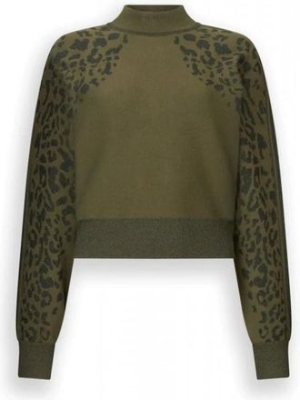 Liu Jo Femme, Pulls, Vert, Taille: 42 FR Col roul&eacute; simul&eacute;