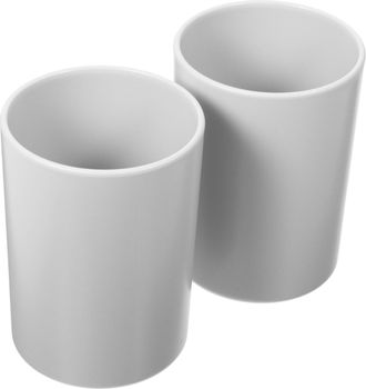 Lurrose 2 Stück Unzerbrechliche Zahnputzbecher aus Robustem Material Graue Mundspülbecher für Badezimmer Praktische Wiederverwendbare Trinkbecher zur Zahnbürs