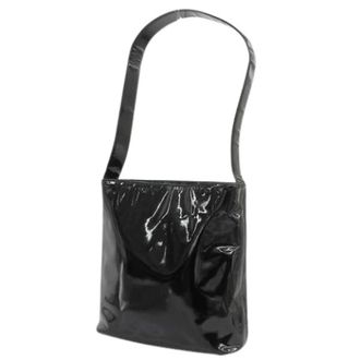 Prada Pre-owned Schultertasche aus Emailleder - - Pre-owned - Damen - Schwarzk - ONE SIZE