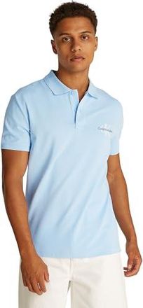 Calvin Klein Polo Manches Courtes Homme Monologo Regular Fit, Bleu (Blue Bell), XXL