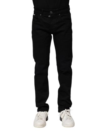 Dolce & Gabbana Mens Black Cotton Skinny Denim Jeans Elastane Clothing