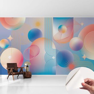 Tulup Carta Da Parati Adesiva - Lavabile - Decorazione Murale - Per Cucina - Pellicola Decorativa Astrazione Colorata 416x254 Cm