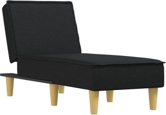 vidaXL Chaiselongue Schwarz Stoff Vidaxl