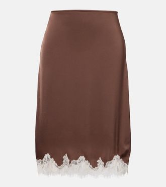 Faithfull The Brand Midirock Marisol mit Spitze