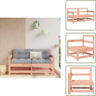 vidaXL The Living Store Garten-Ecksofas 2 Stk. Massivholz Douglasie - Gartensorgsofa - Eckcouch - Gartenm&ouml;beln - Holzsessel - Lounge M&ouml;bel