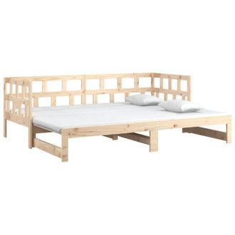 vidaXL Tagesbett Ausziehbar Massivholz Kiefer 2x(80x200) cm vidaXL