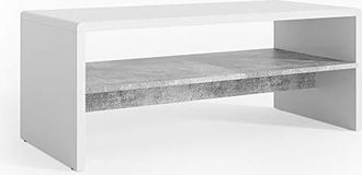 Vicco Table Basse, Béton/Blanc, 99.6x39.8cm