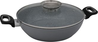 Steuber Servierpfanne &Oslash;28 cm mit Aroma-Funktion Schmortopf Antihaft Induktion