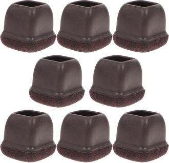 SOLUSTRE 8 St&uuml;ck rutschfeste Stuhlbeinabdeckungen aus TPE Mittelgro&szlig; Braun M&ouml;belfu&szlig;schutz f&uuml;r Boden und M&ouml;belpflege