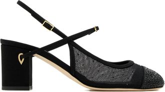 Jennifer Chamandi escarpins Mattia en mesh - Noir