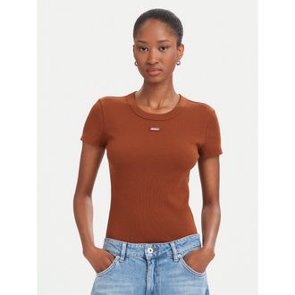 HUGO BOSS T-Shirt Easy 50523924 Braun Slim Fit
