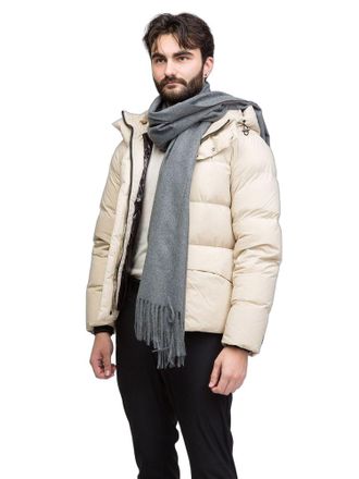 Momo Design Mens Scarf Grey Acrylic Accessories Viscose