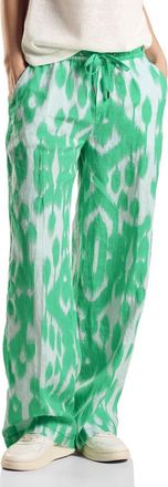 Street One Damen A377308 High Waist Hose, Soft Grass Green, 36W / 30L EU
