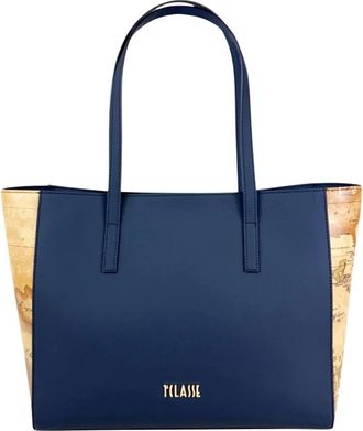 Alviero Martini 1A Classe Femme, Sacs, Bleu, Taille: ONE Size Geo Harmonia Shopper