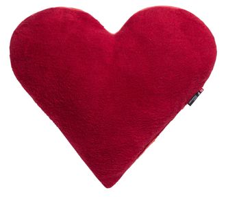 David Fussenegger Kissen gef&uuml;llt Savona Herz 40 x 44 cm Bordeaux