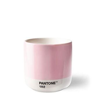Pantone doppelwandiger Porzellan-Thermobecher Cortado, ohne Henkel, 190ml, Light Pink 182