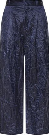 BONSAI Homme, Pantalons, Bleu, Taille: M Velvet Super Loose Fit Wide Pantalons