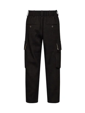 Uma Wang Mens Cargo Trousers Paxton Wool-Blend Twill Multicolour Virgin Wool