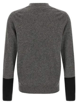 Comme Des Gar&ccedil;ons Color-Block Wool Sweater - Grey