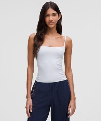 lululemon Wundermost Tanktop aus ultrasoftem Nulu mit verstellbaren Spaghettitr&auml;gern f&uuml;r Frauen - Gr&ouml;&szlig;e XL in Starch Blue