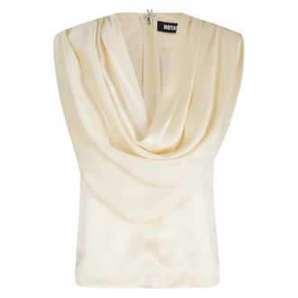 Rotate Chiffon Wasserfall-Top - - Tops - Damen - Beige - M