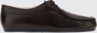 Jil Sander Derby-Schuhe aus Glattleder mit Shearling-Futter und Gummisohle