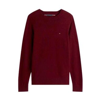 Tommy Hilfiger Rundhals-Strickpullover - - Knitwear - Herren - Rot - 2XL