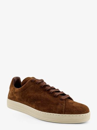 Tom Ford Mens Sneakers Warwick Suede Beige Leather Trainers