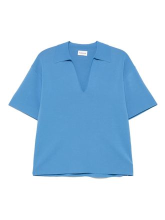 P.A.R.O.S.H. t-shirt en maille nervurée - Bleu