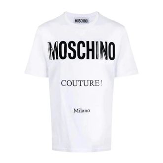 Moschino L&auml;ssiges Baumwoll T-Shirt - - Tops - Herren - Wei&szlig; - M