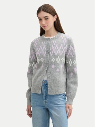 Tom Tailor Denim Strickjacke 1043970 Grau Regular Fit