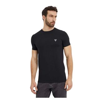 Guess Homme, Tops, Noir, Taille: M T-shirt en coton stretch - Noir