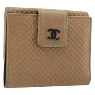 Chanel Portefeuille vintage pr&eacute;-poss&eacute;d&eacute; - Femme - Pre-owned - Beige - Taille: ONE Size