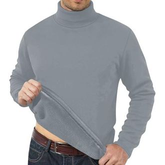 Generic Sweat-shirt l&eacute;ger uni pour homme - Sous-v&ecirc;tements thermiques rembourr&eacute;s et &eacute;pais - Grande taille - Peut &ecirc;tre port&eacute; &agrave; lext&eacute;rieur du haut des v&ecirc;tements 