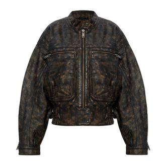 Gestuz Lederjacke Lineragz - - Jackets - Damen - Braun - M