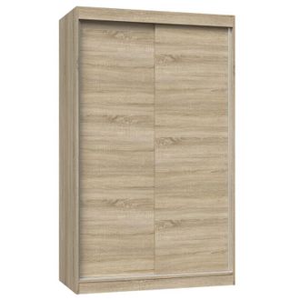 Hucoco Paolo - Kleiderschrank mit 2 Schiebet&uuml;ren - Breite 120 cm - 2-t&uuml;riges Ankleidezimmer